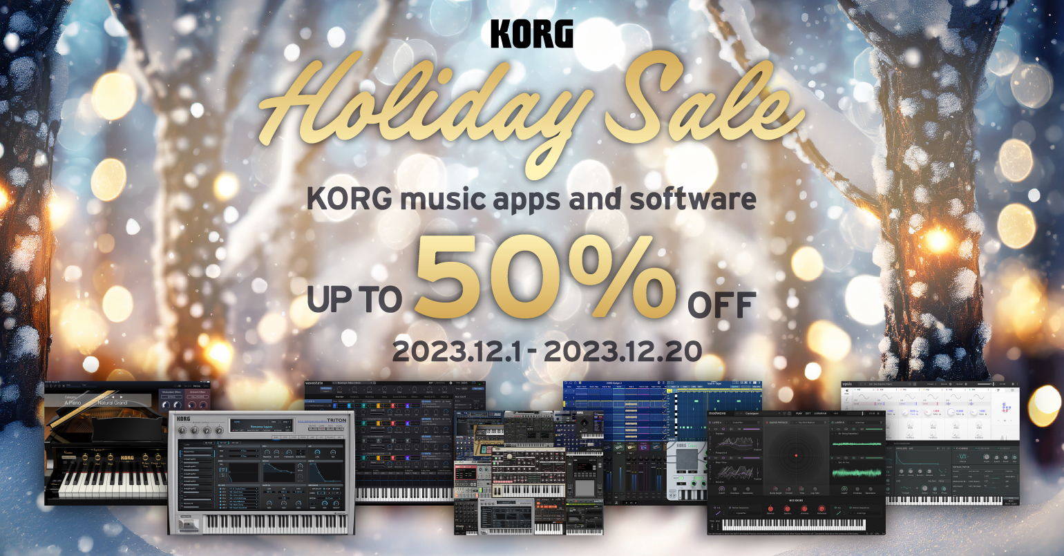 News | Holiday Sale: KORG music apps & software - Up To 50% OFF Sale ...