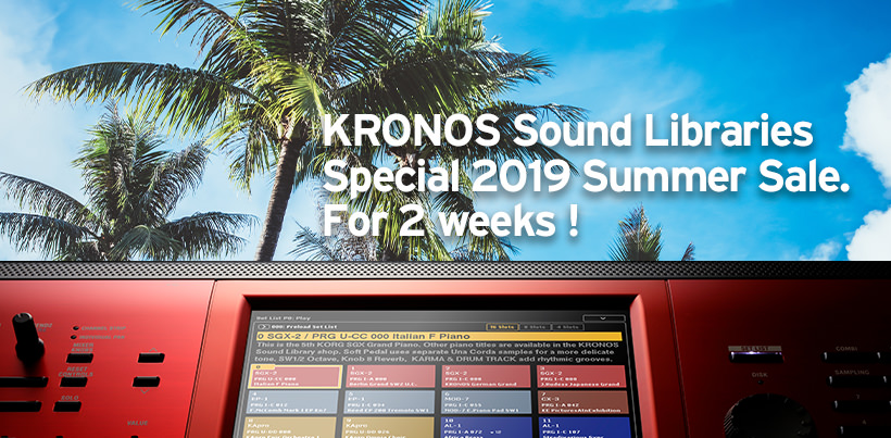 News | KRONOS Sound Libraries - Special 2019 Summer Sale. For 2 weeks ...