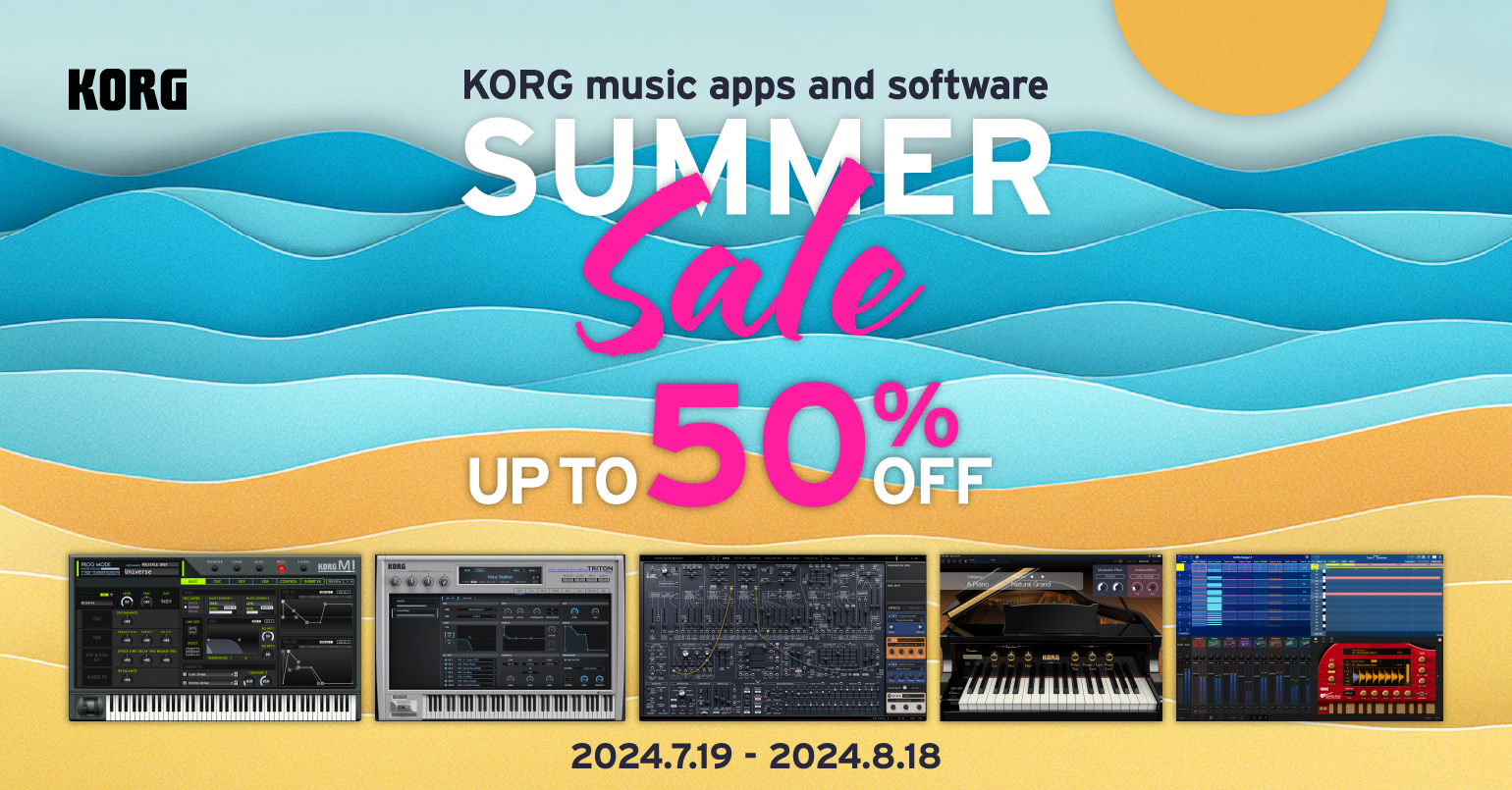 News | KORG music apps & software: Summer Sale - all products are up to ...